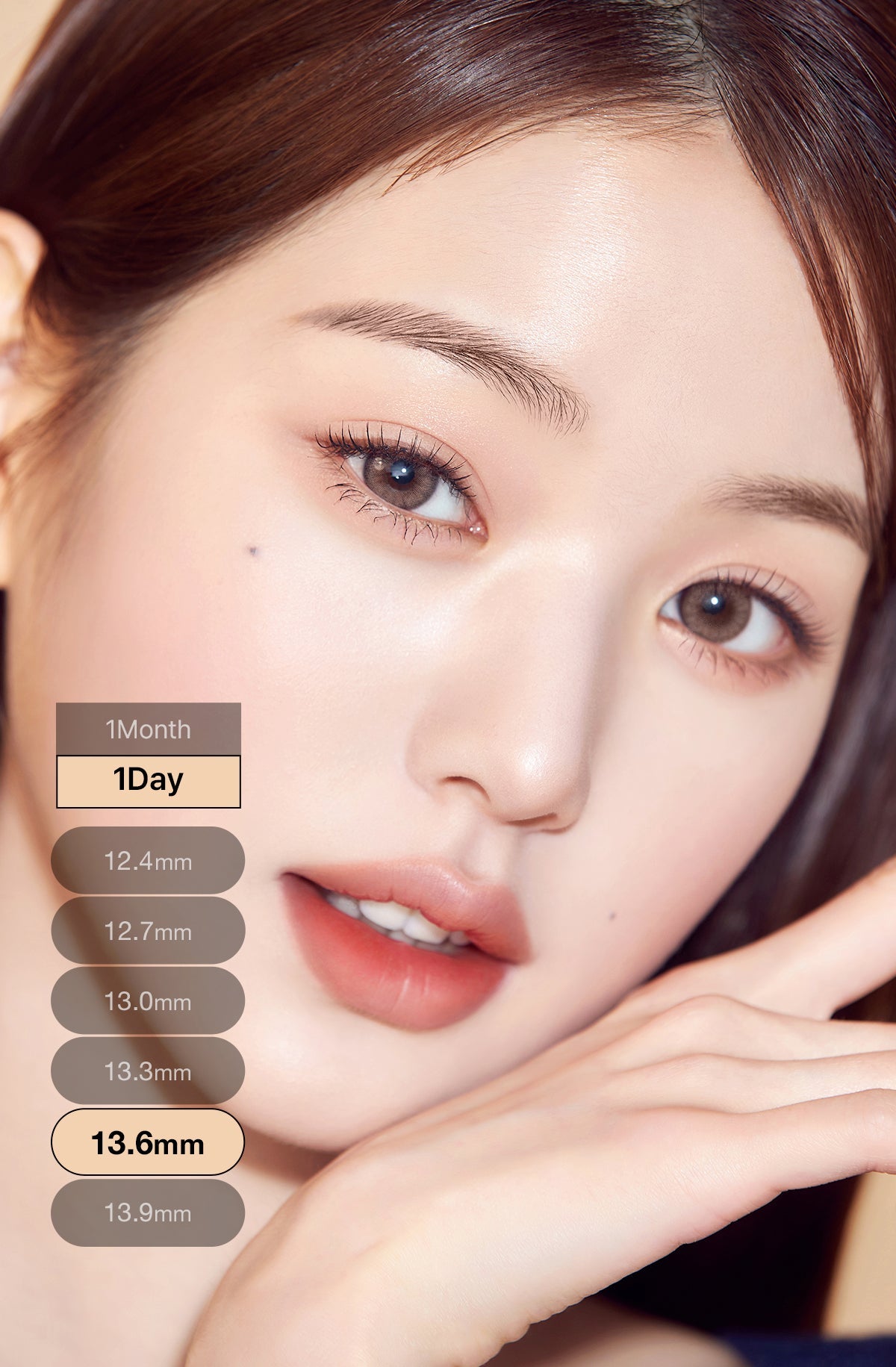A To Z Kristin 1Day (13.6mm) - Brown (2pcs) | Hapa Kristin Global store